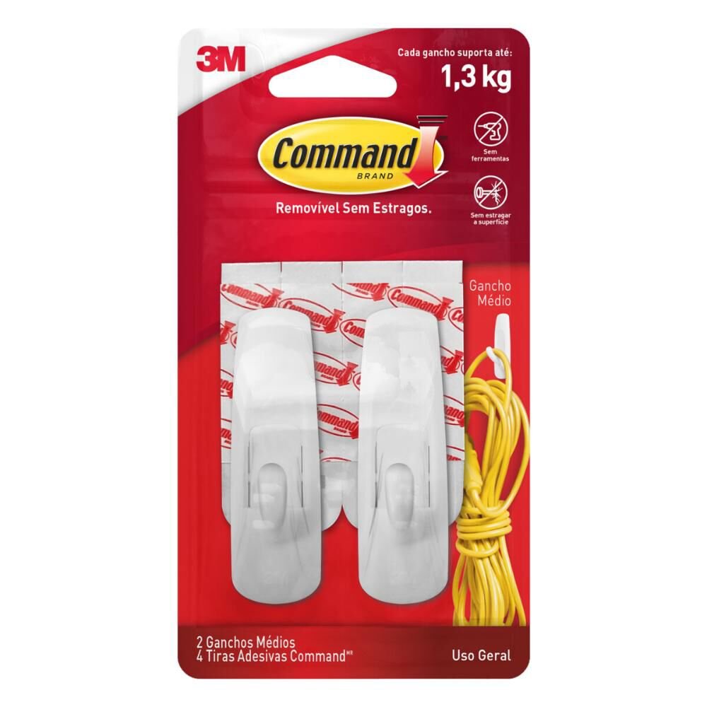 Gancho Command Médio Plástico - Angeloni Supermercado