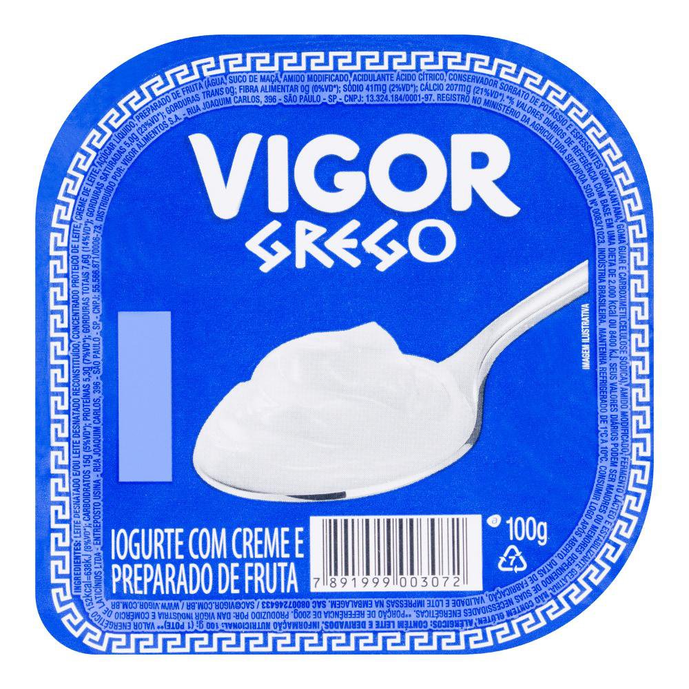 Iogurte Vigor Grego Tradicional 100g - Angeloni Supermercado