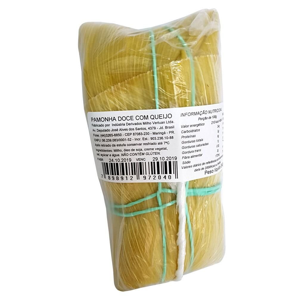 Pamonha Doce DO CEZAR com Queijo 240g - Angeloni Supermercado