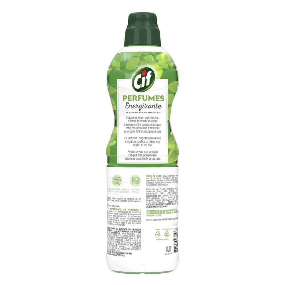 Limpador Cif Perfumes Energizante Óleo De Eucalipto E Maçã Verde 900ml ...