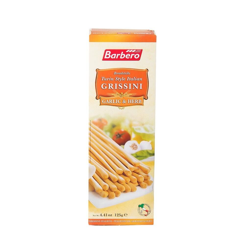 Biscoito BARBERO GRISSINI BARBERO Alho 125g - Angeloni Supermercado