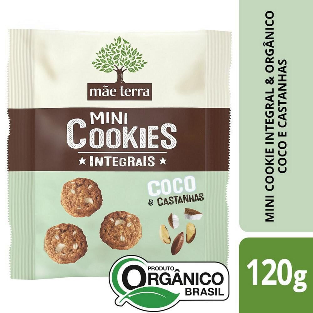 Biscoito Mãe Terra Cookie Castanha do Pará e Coco - Angeloni Supermercado