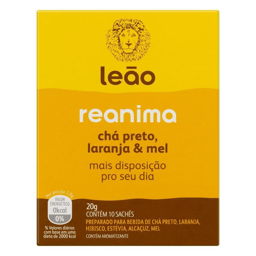 Chá LEÃO Funcional Reanima Com 10 Sachês 20g - Angeloni Supermercado