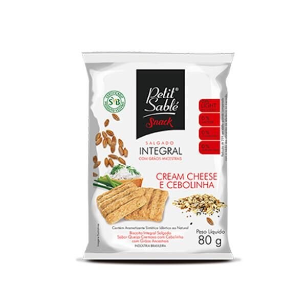 Biscoito PETIT SABLÉ Integral Cream Cheese e Cebolinha Vegano Sem ...