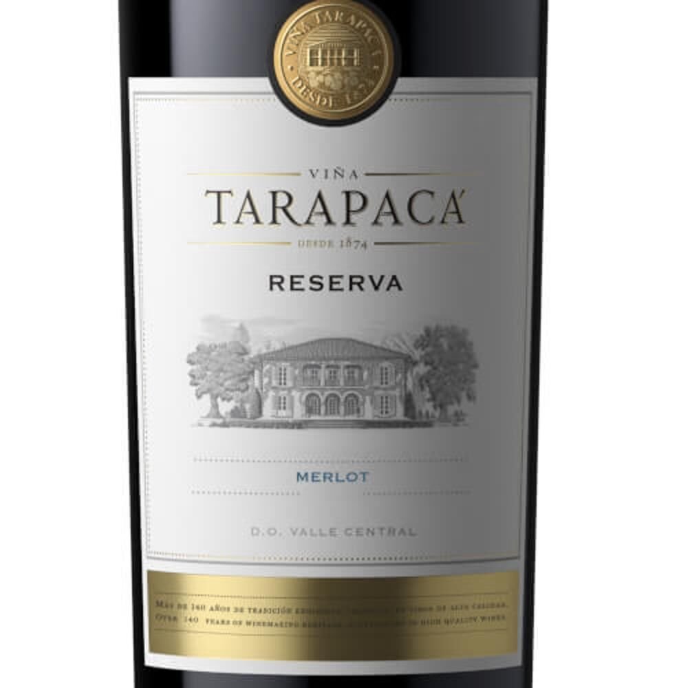 Vinho Tinto Chileno TARAPACÁ reserva Merlot 750ml - Angeloni Supermercado