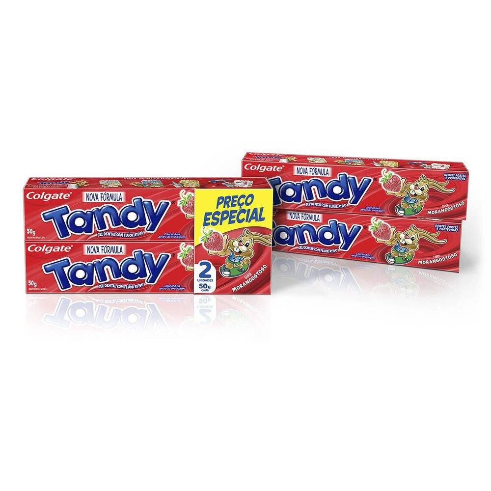 Gel Dental TANDY Morango com 2 Unidades 50g cada Preço Especial ...