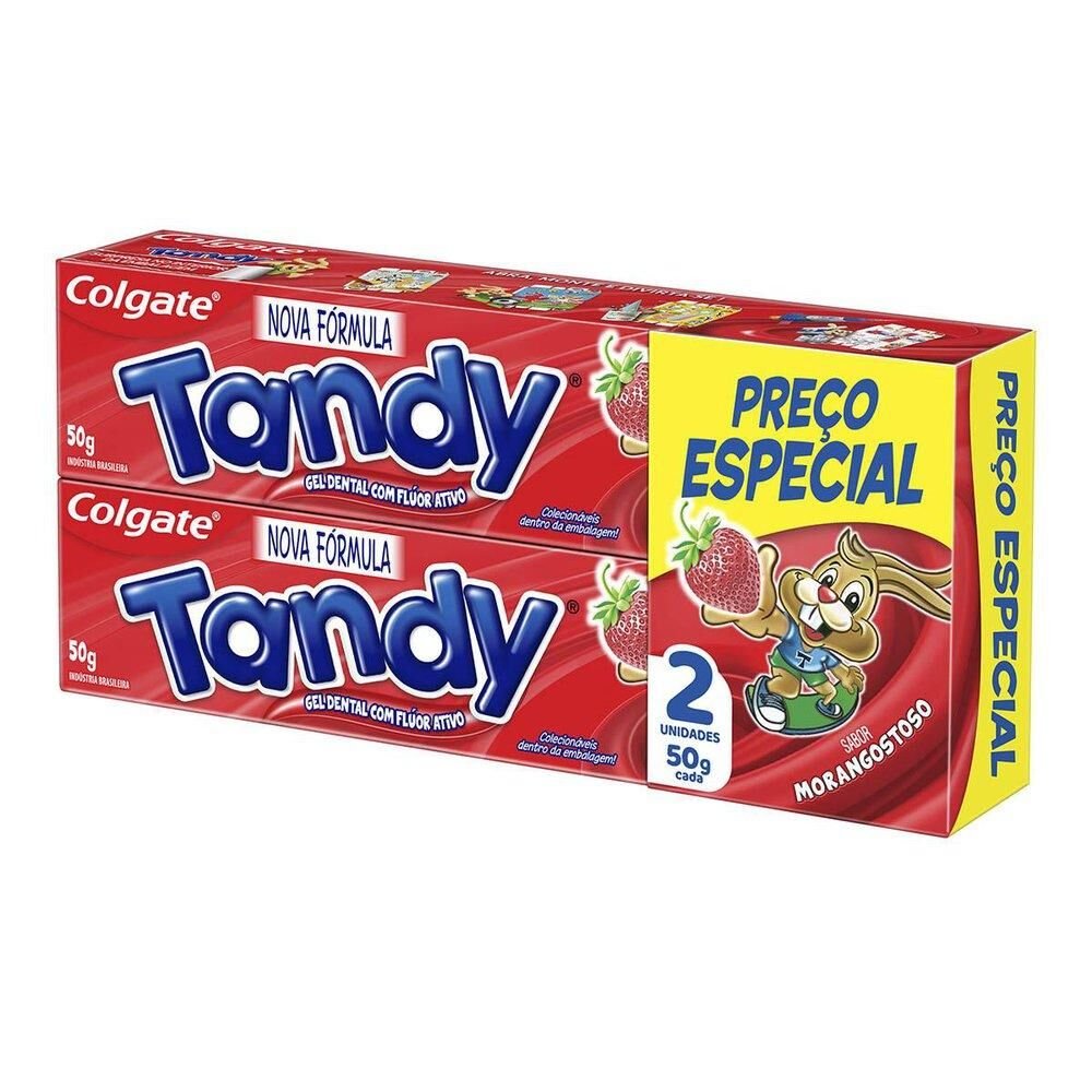 Gel Dental TANDY Morango com 2 Unidades 50g cada Preço Especial ...