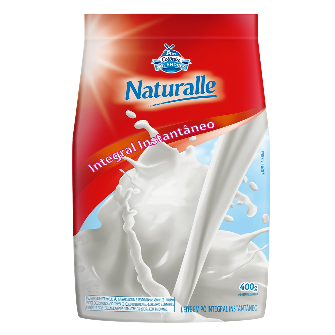 Leite em Pó NATURALLE Instantâneo Integral 400g - Angeloni Supermercado