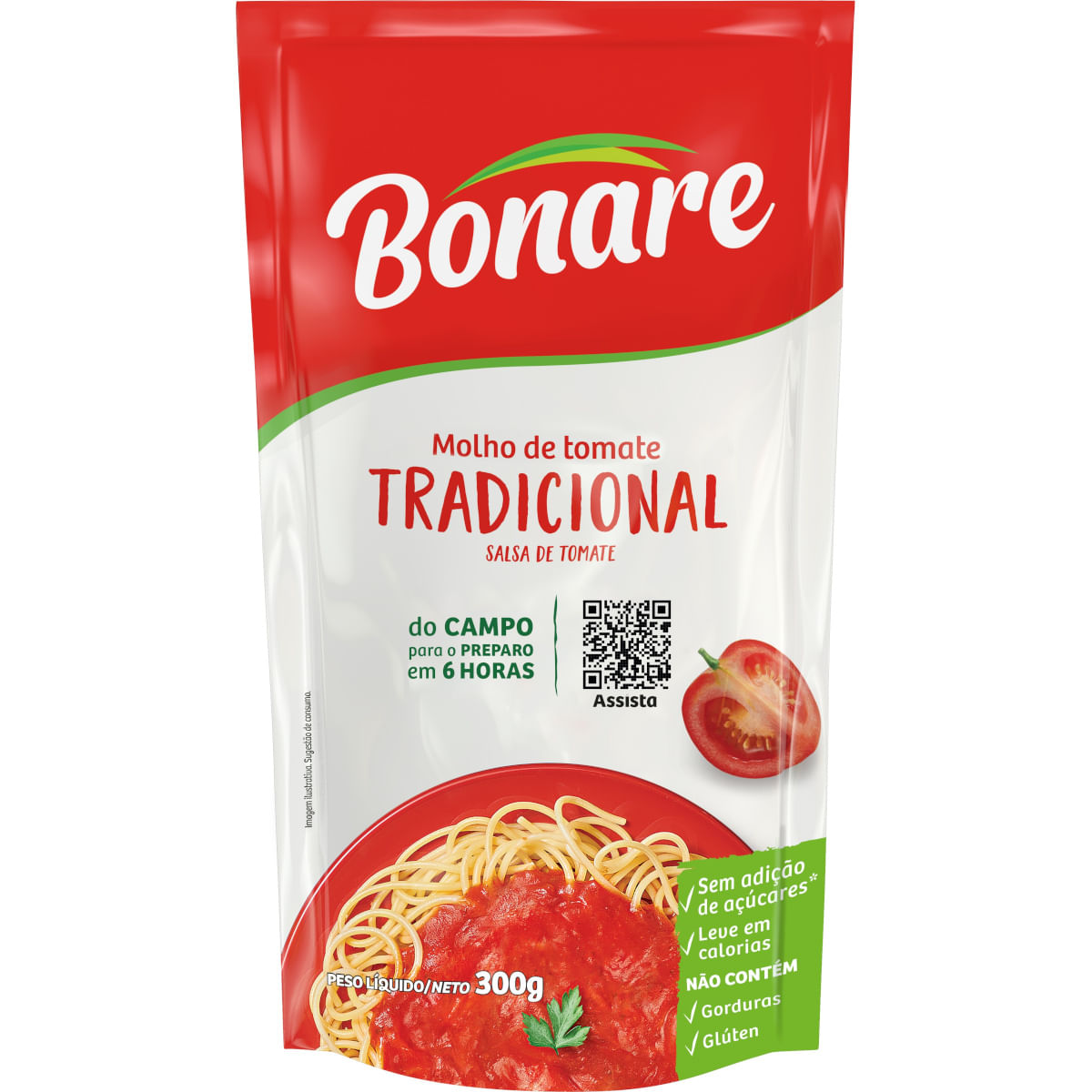 Molho de Tomate BONARE Tradicional 300g - Angeloni Supermercado