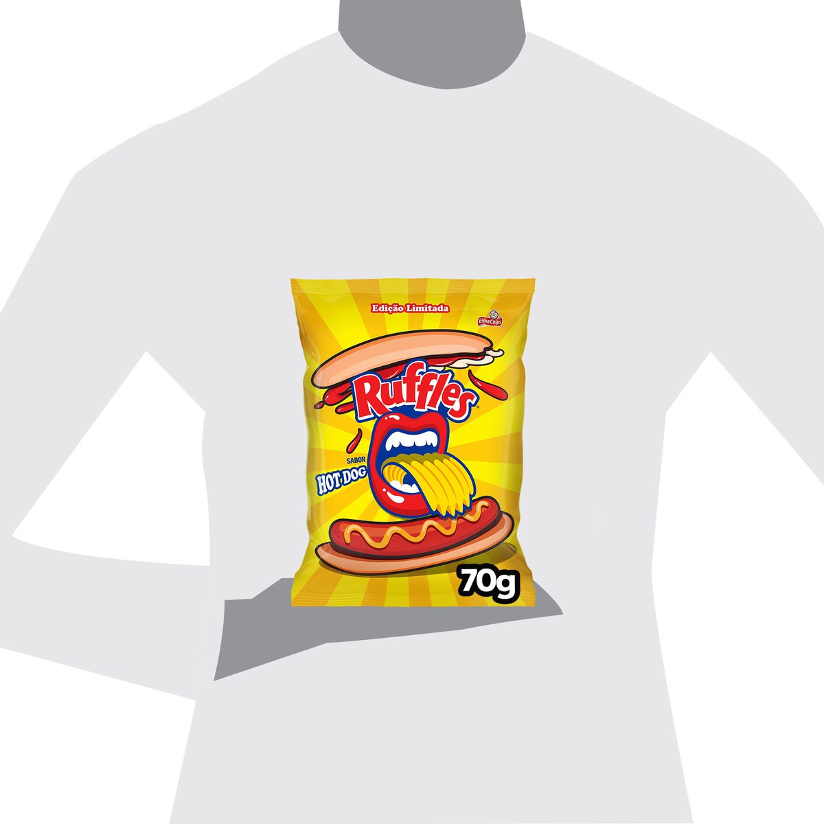 Batata Ondulada RUFFLES Hot Dog 70g - Angeloni Supermercado