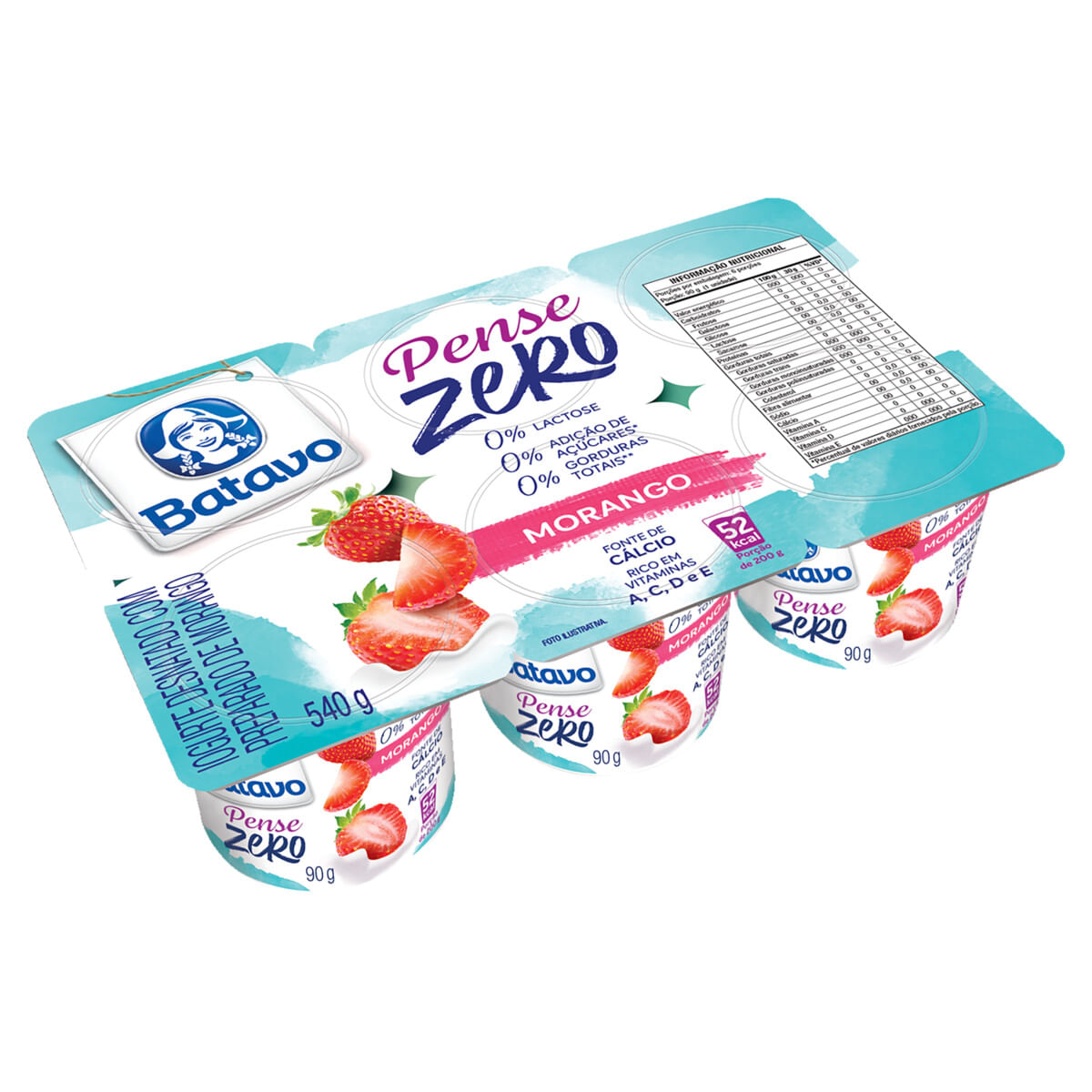 Iogurte Batavo Pense Morango Zero Lactose - Angeloni Supermercado