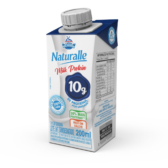 Leite NATURALLE Semidesnatado Milk Protein 200ml - Angeloni Supermercado