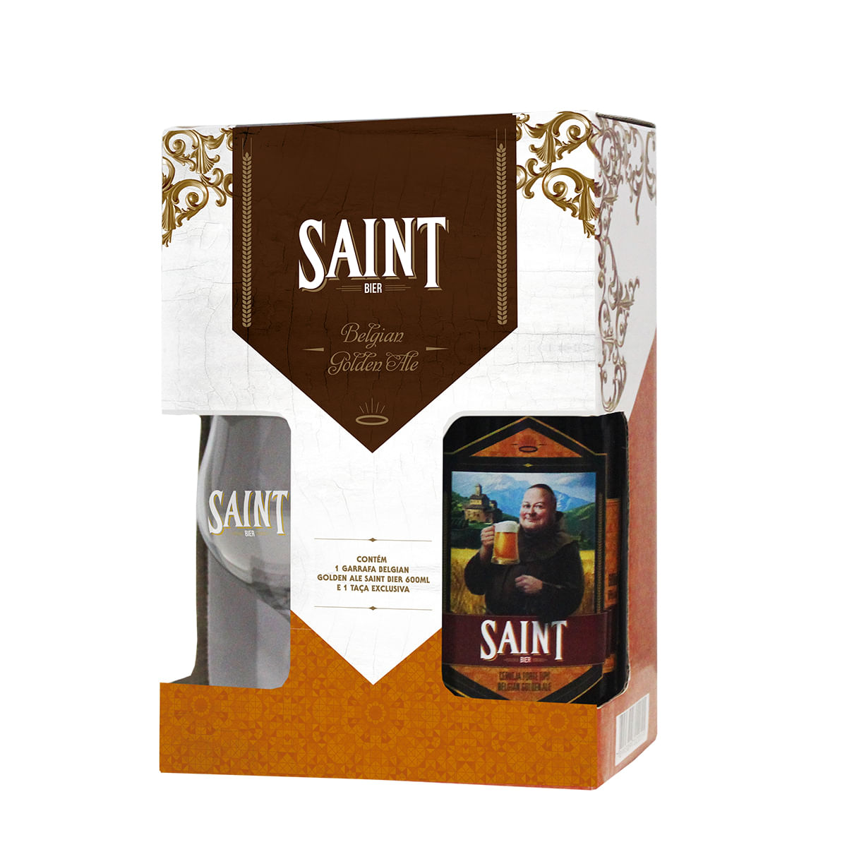 Kit Cerveja Saint Bier Belgian com Copo e Garrafa 600ml