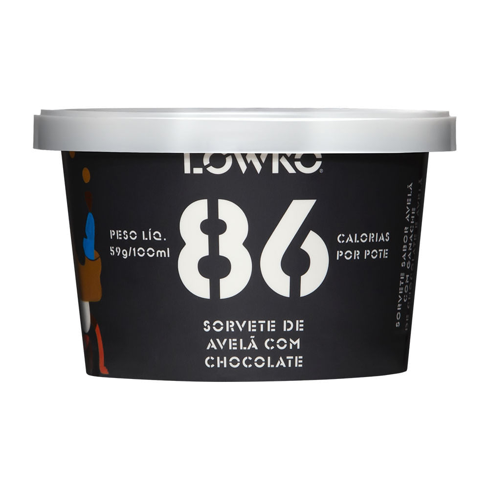 Sorvete LOWKO Avelã com Chocolate 98 Calorias 100ml - Angeloni Supermercado