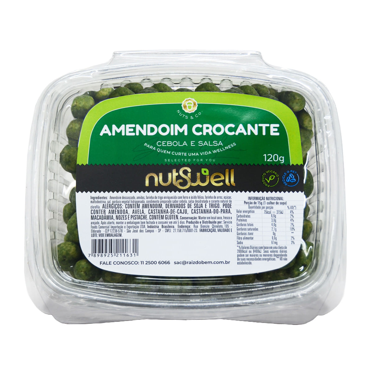 Amendoim NUTSWELL Crocante Cebola e Salsa Bandeja 120g - Angeloni ...