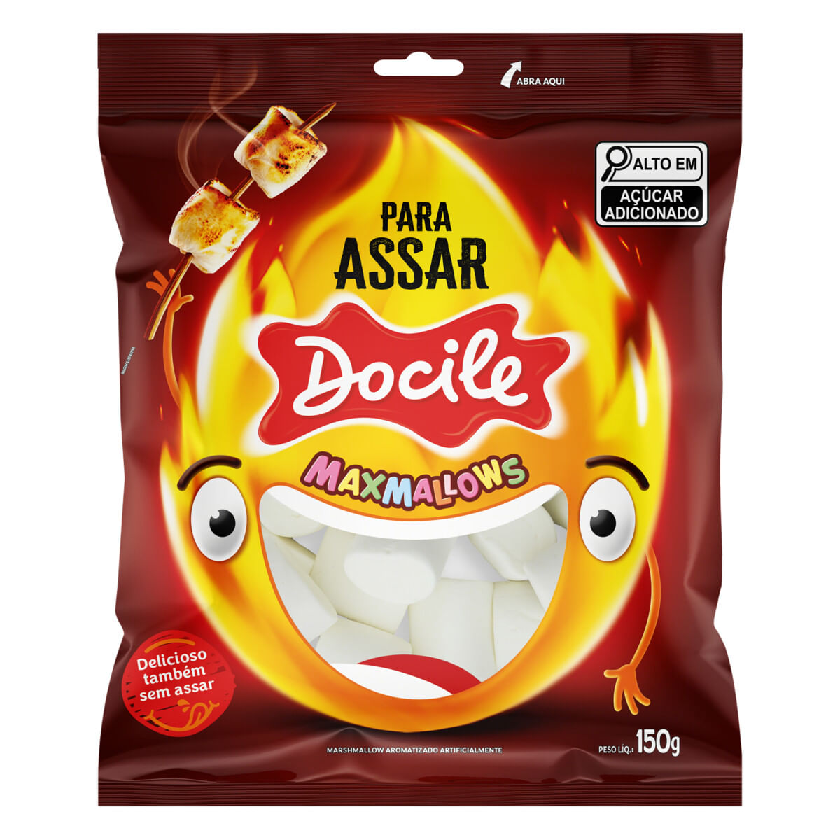 Marshmallow DOCILE Maxmallows Baunilha Para Assar 150g - Angeloni ...