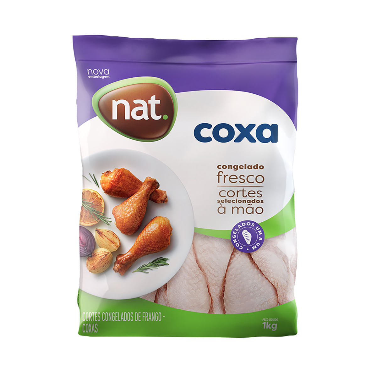 Coxa de Frango NAT IQF 1kg | Sabor e Qualidade - Angeloni Supermercado