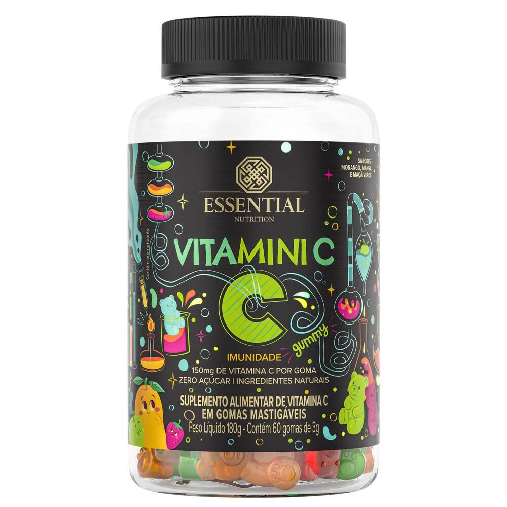 Suplemento ESSENTIAL Vitamini C em Gomas Mastigaveis com 60 Unidades 180g