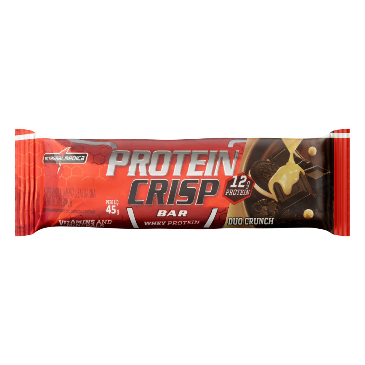 Barra de Proteína INTEGRALMÉDICA Crisp Bar Duo Crunch 12g Protein Sem ...