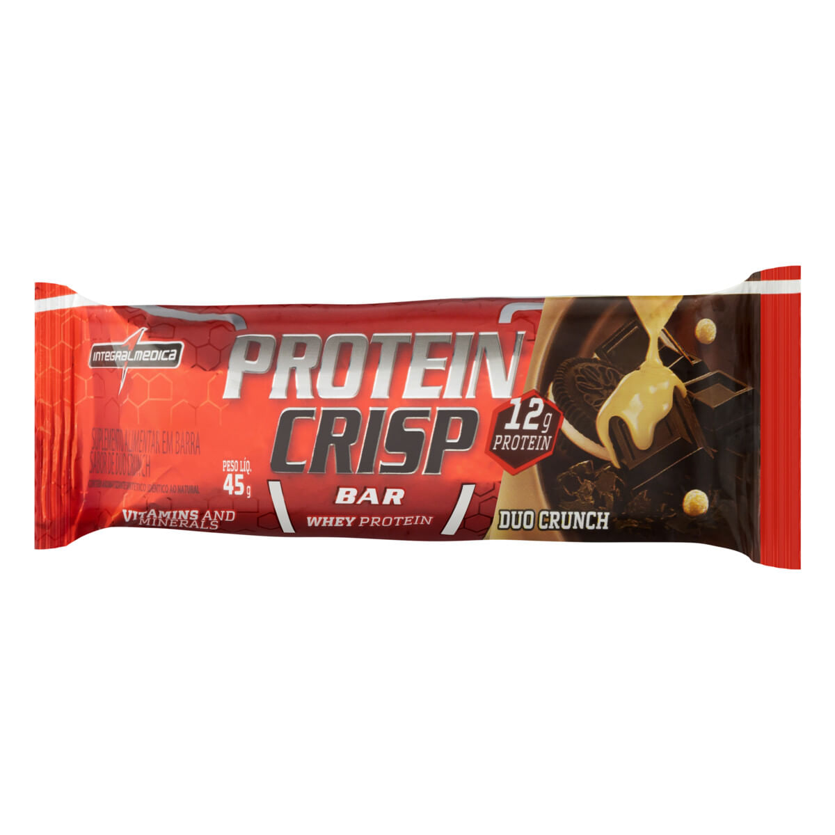 Barra de Proteína INTEGRALMÉDICA Crisp Bar Duo Crunch 12g Protein Sem ...