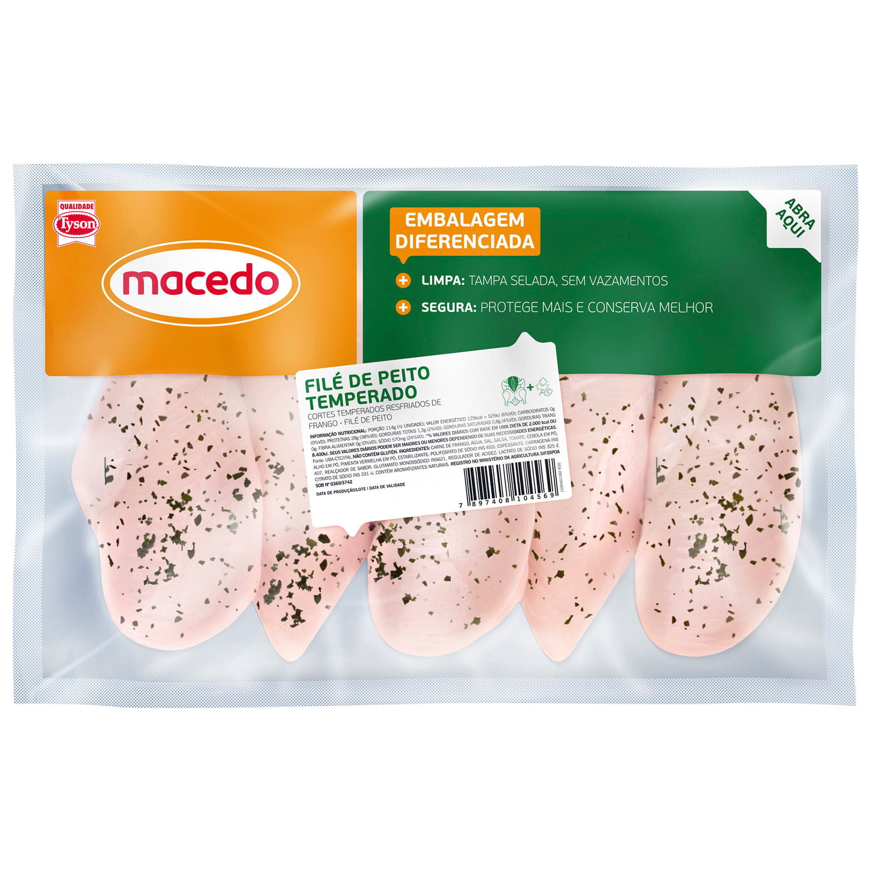 Filé de Peito de Frango MACEDO - Angeloni Supermercado