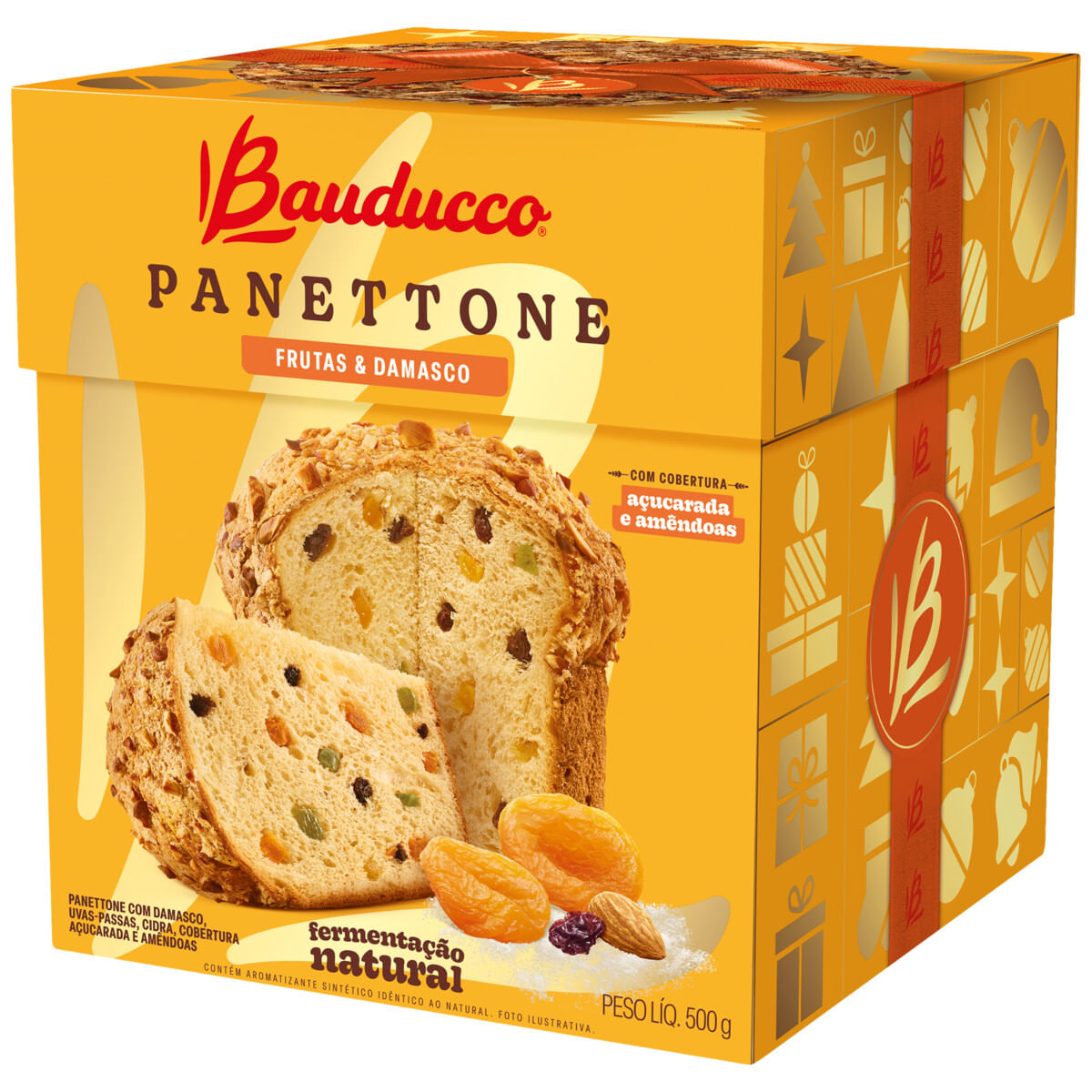 Panettone BAUDUCCO Speciale Frutas e Damasco 500g - Angeloni Supermercado