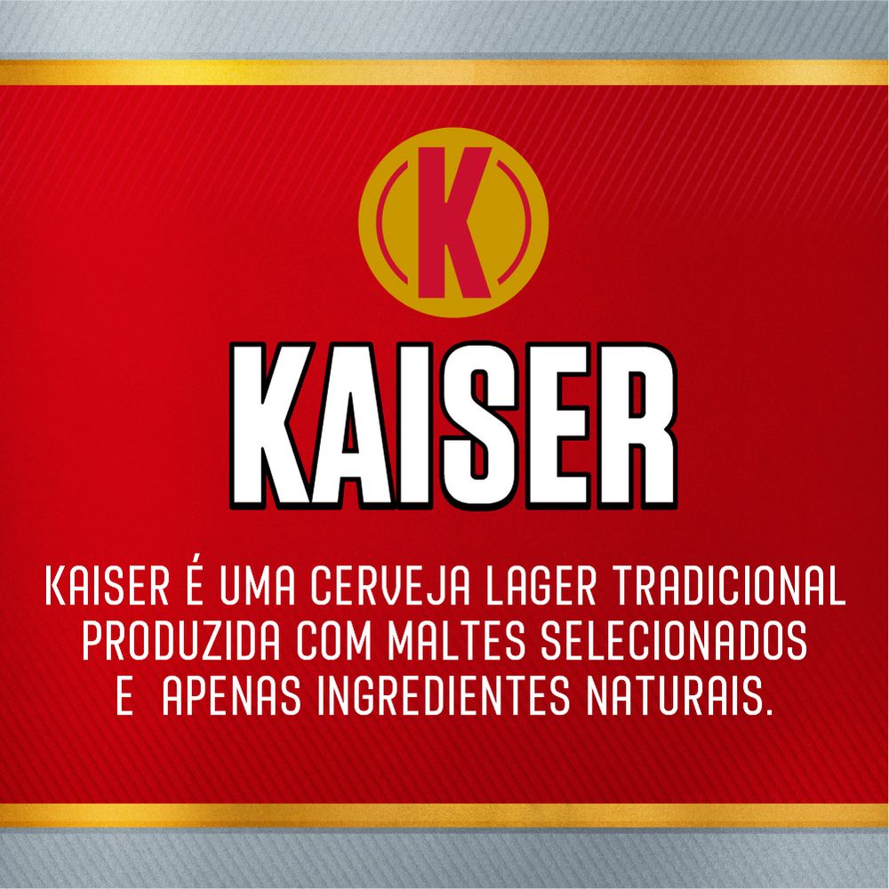 Cerveja Kaiser Pilsen Lata 350ml | Leve e Refrescante