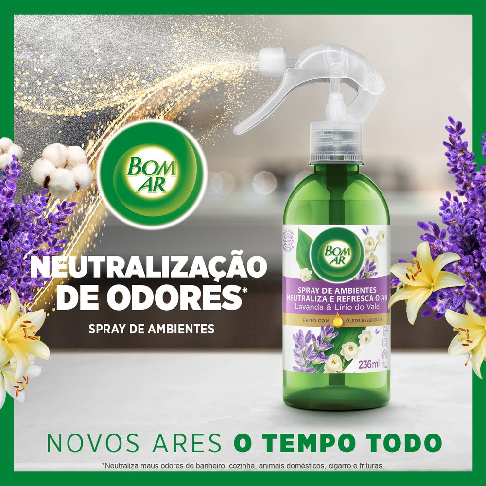 Desodorizador BOM AR Spray De Ambientes Lavanda 236ml - Angeloni ...