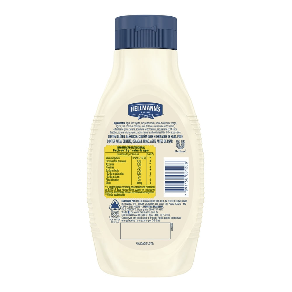 Maionese HELLMANN'S Tradicional 750g - Angeloni Supermercado