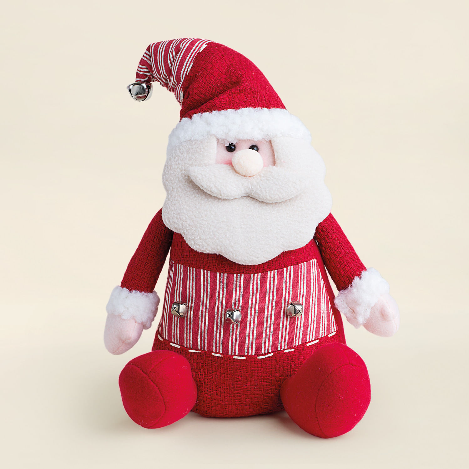 Boneco Noel A\CASA Tecido Vermelho e Branco 37cm - Angeloni Super