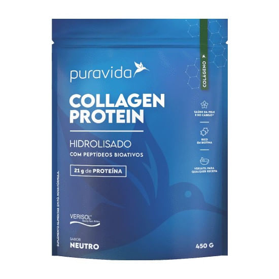 Suplemento Alimentar PURAVIDA Collagen Protein Neutro 450g - Angeloni ...