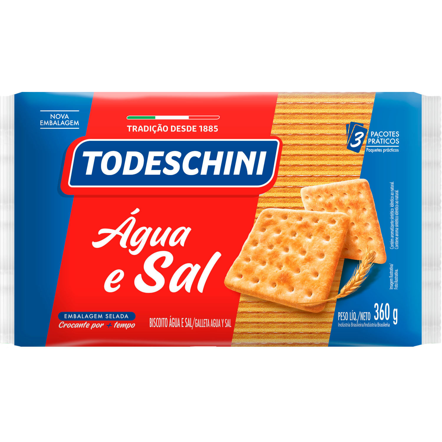 Biscoito TODESCHINI Água e Sal 360g - Angeloni Supermercado