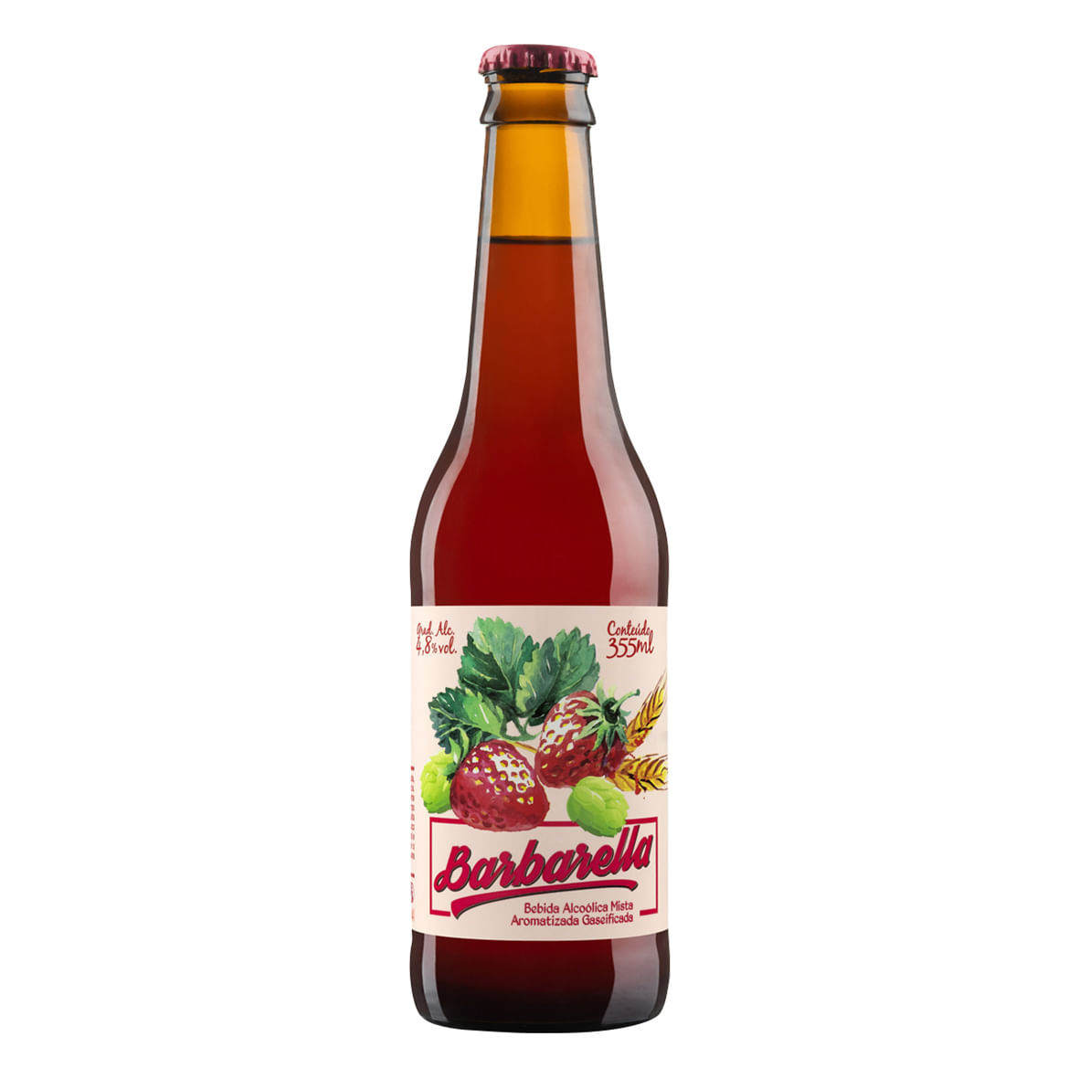 Cerveja BARBARELLA Fruitbier Morango 355ml | Compre Aqui - Angeloni ...