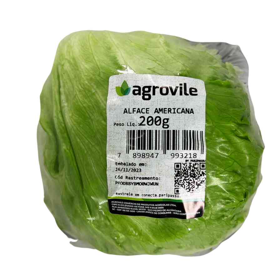 Alface Americana AGROVILE 200g - Angeloni Supermercado