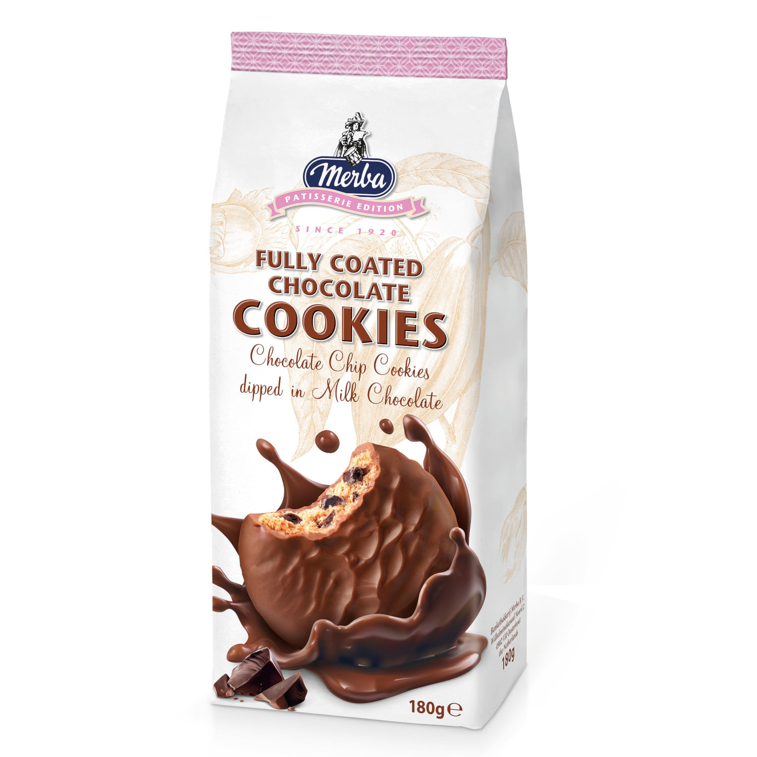 Biscoito MERBA Cookies Fully Coated Chocolate 180g - Angeloni Super