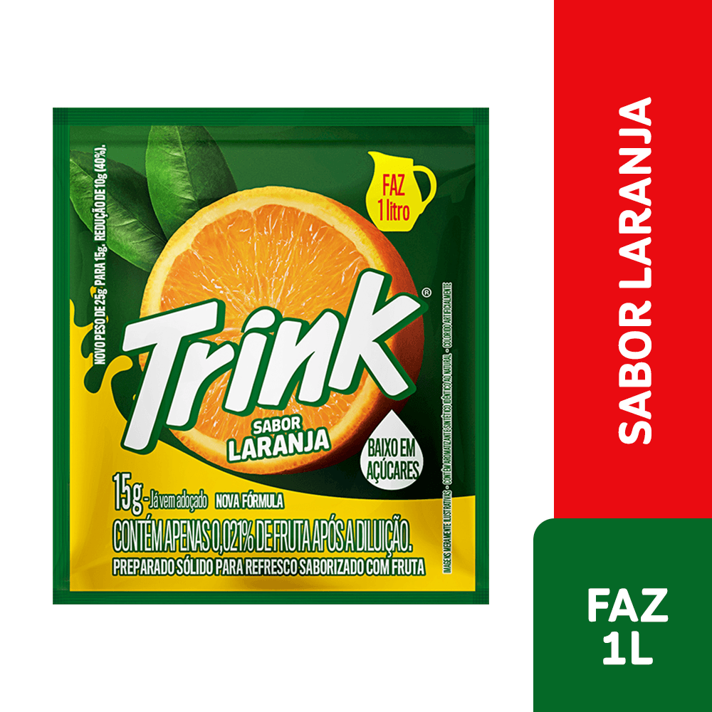 Refresco TRINK Laranja 15g | Prático e Saboroso - Angeloni Supermercado