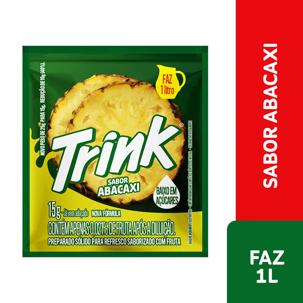 Refresco TRINK Abacaxi 15g | Bebida em pó refrescante - Angeloni ...