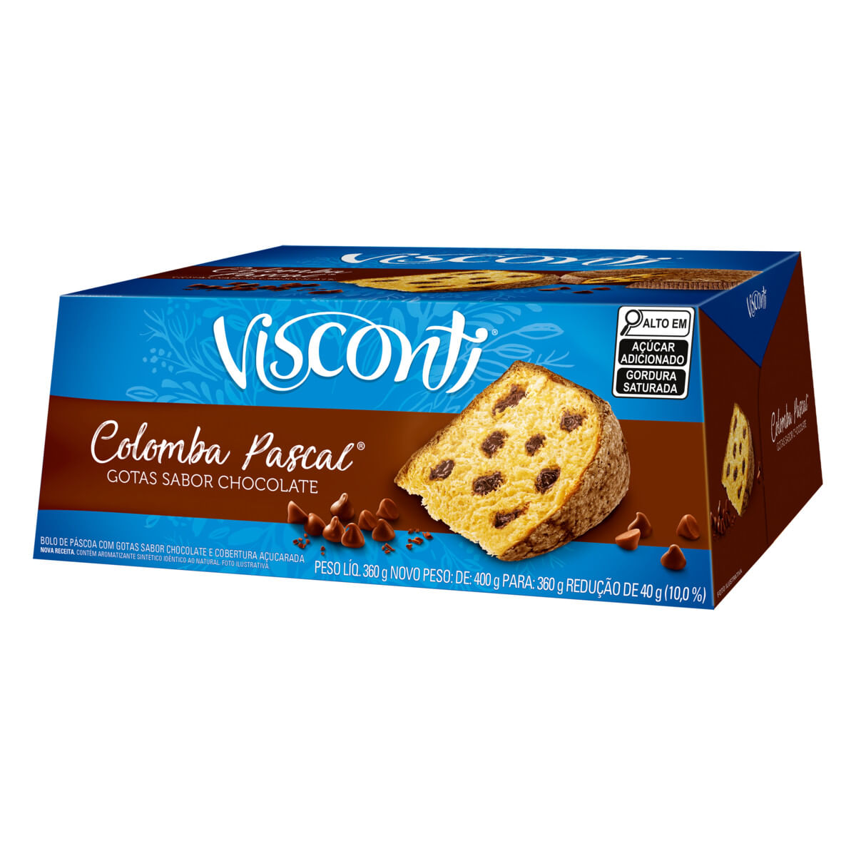 Colomba Pascal Visconti Chocolate Caixa 360g Páscoa