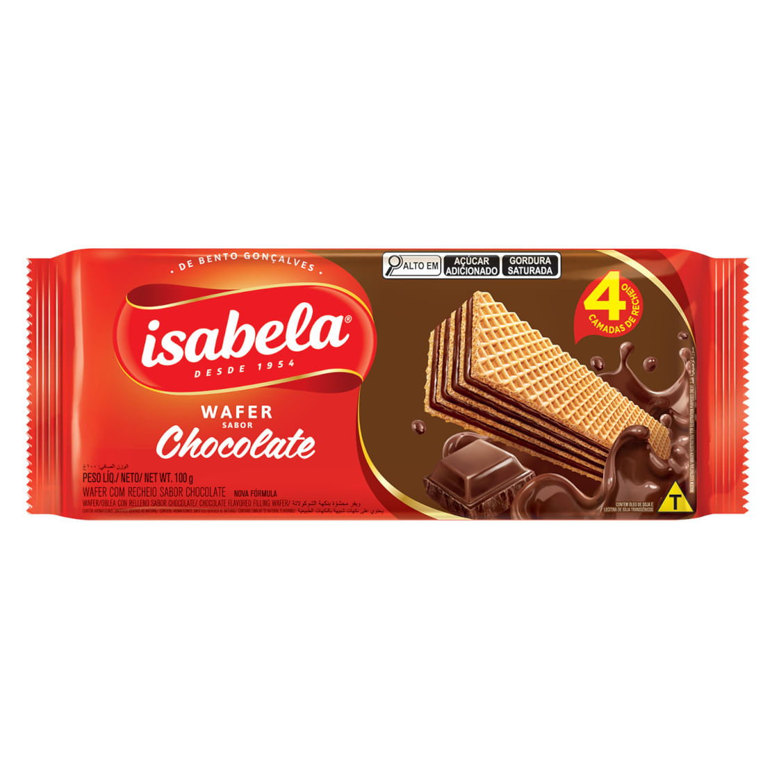 Biscoito ISABELA Wafer Chocolate 100g - Angeloni Supermercado