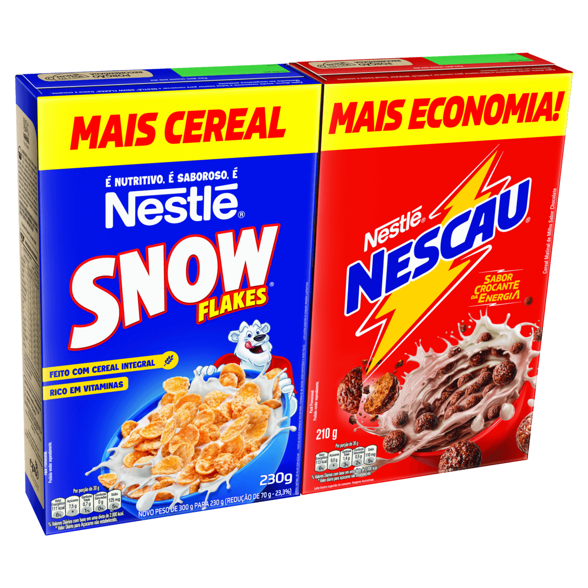 Cereal NESTLE Snow Flakes - Nescau 230g 210g