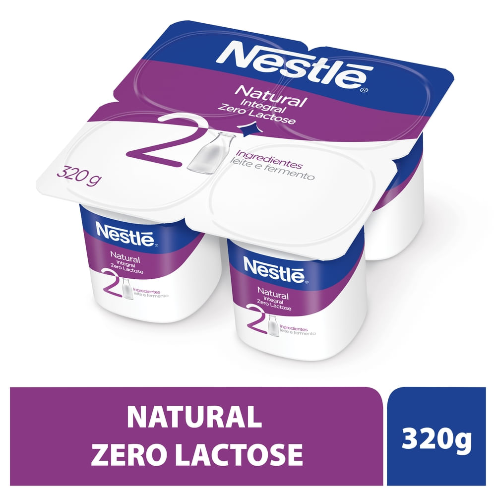 Iogurte Natural NESTLÉ Integral Zero Lactose 320g - Angeloni Supermercado
