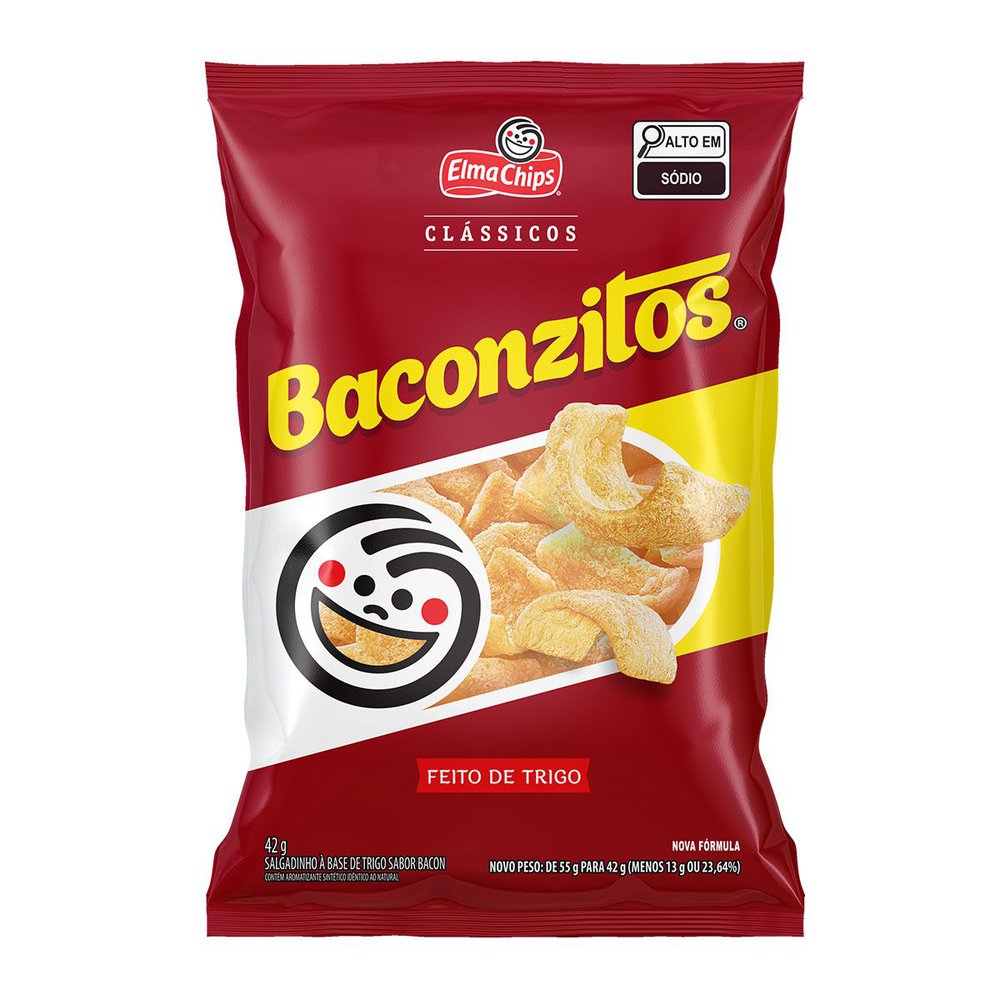 Salgadinho Bacon ELMA CHIPS Baconzitos 42G - Angeloni Supermercado