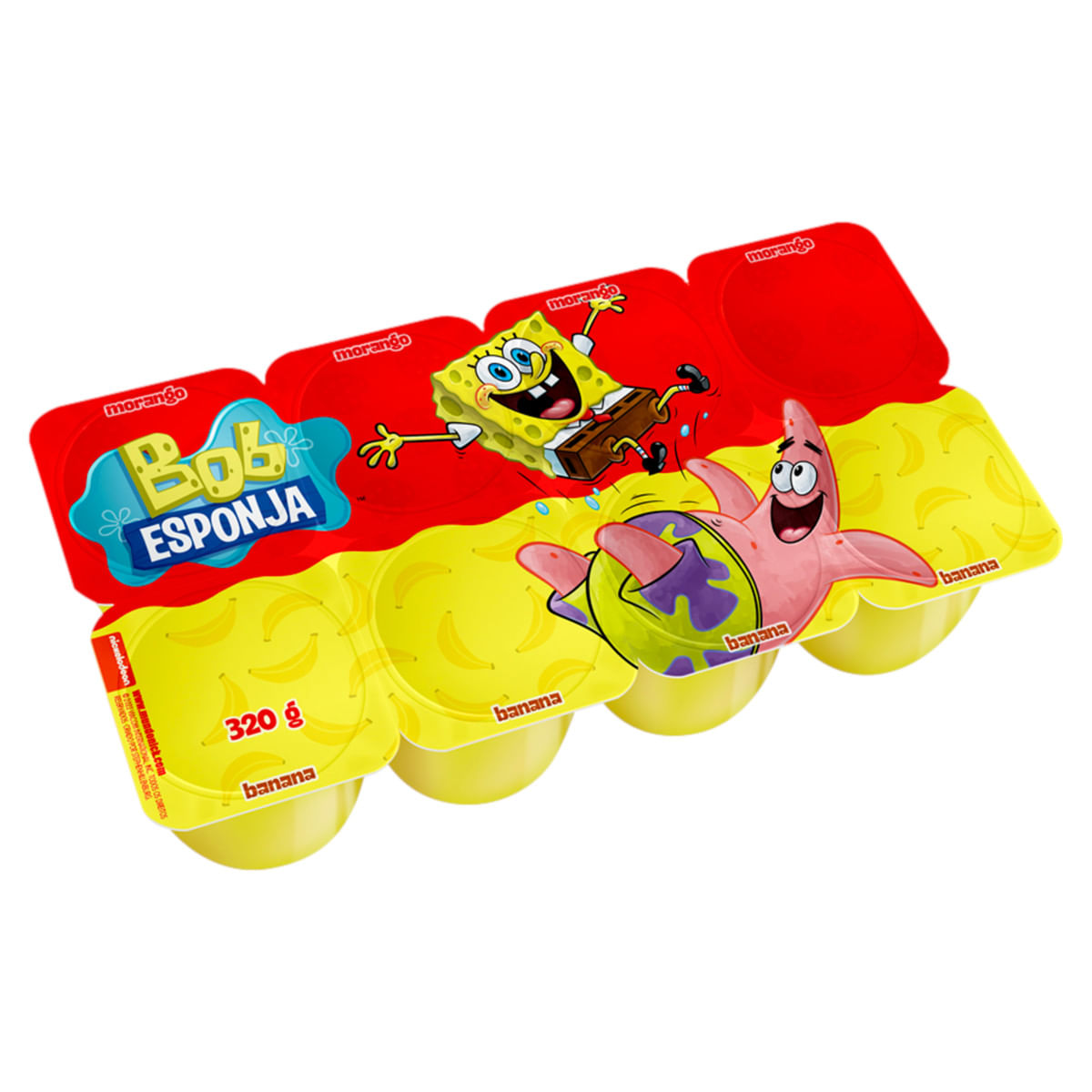 Petit Suisse BOB ESPONJA Morango e Banana 320g - Angeloni Supermercado
