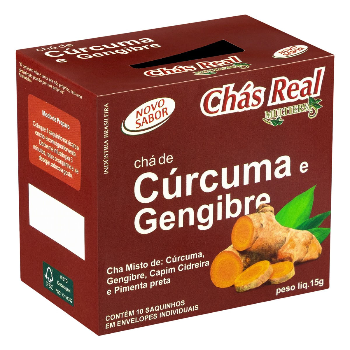 Chá REAL Cúrcuma e Gengibre 15g - Angeloni Supermercado