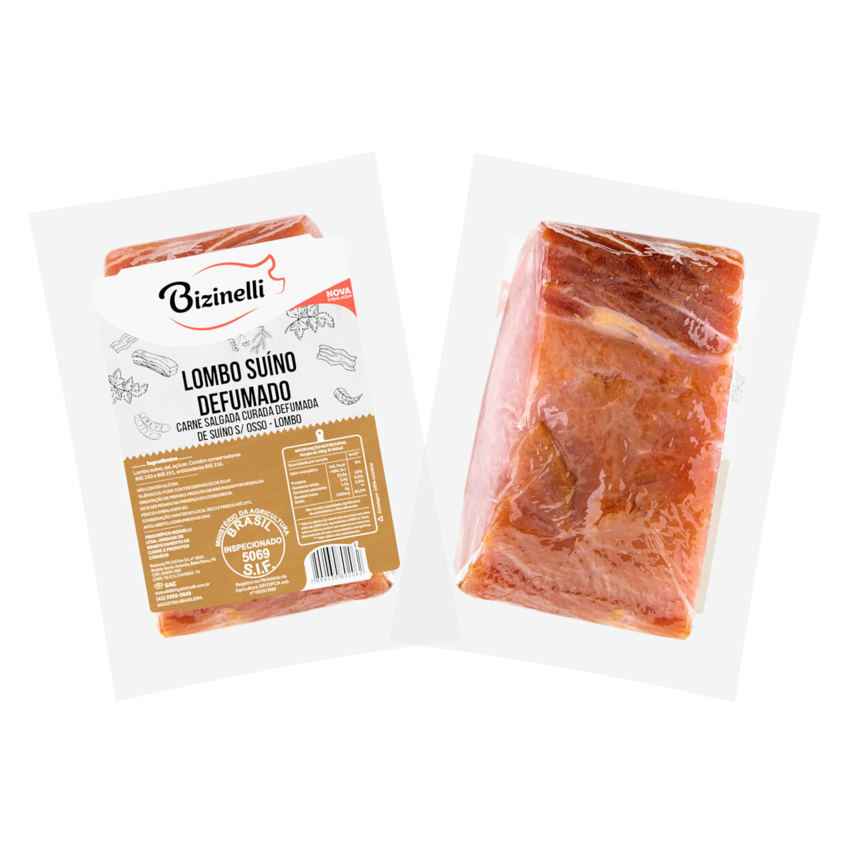 Lombo Suíno Bizinelli Defumado Pedaço Kg - Angeloni Supermercado