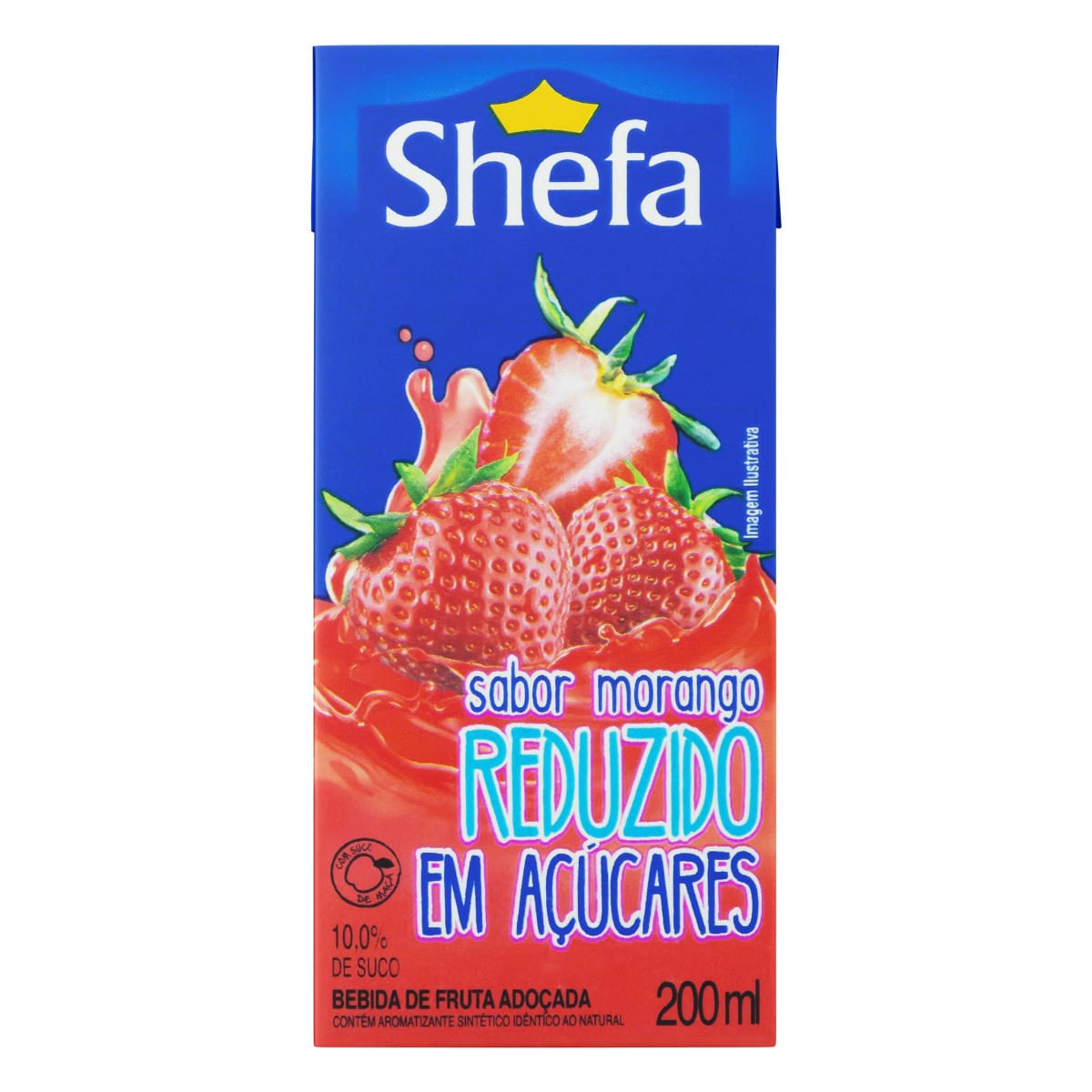 Bebida de Fruta SHEFA Morango 200ml - Angeloni Supermercado