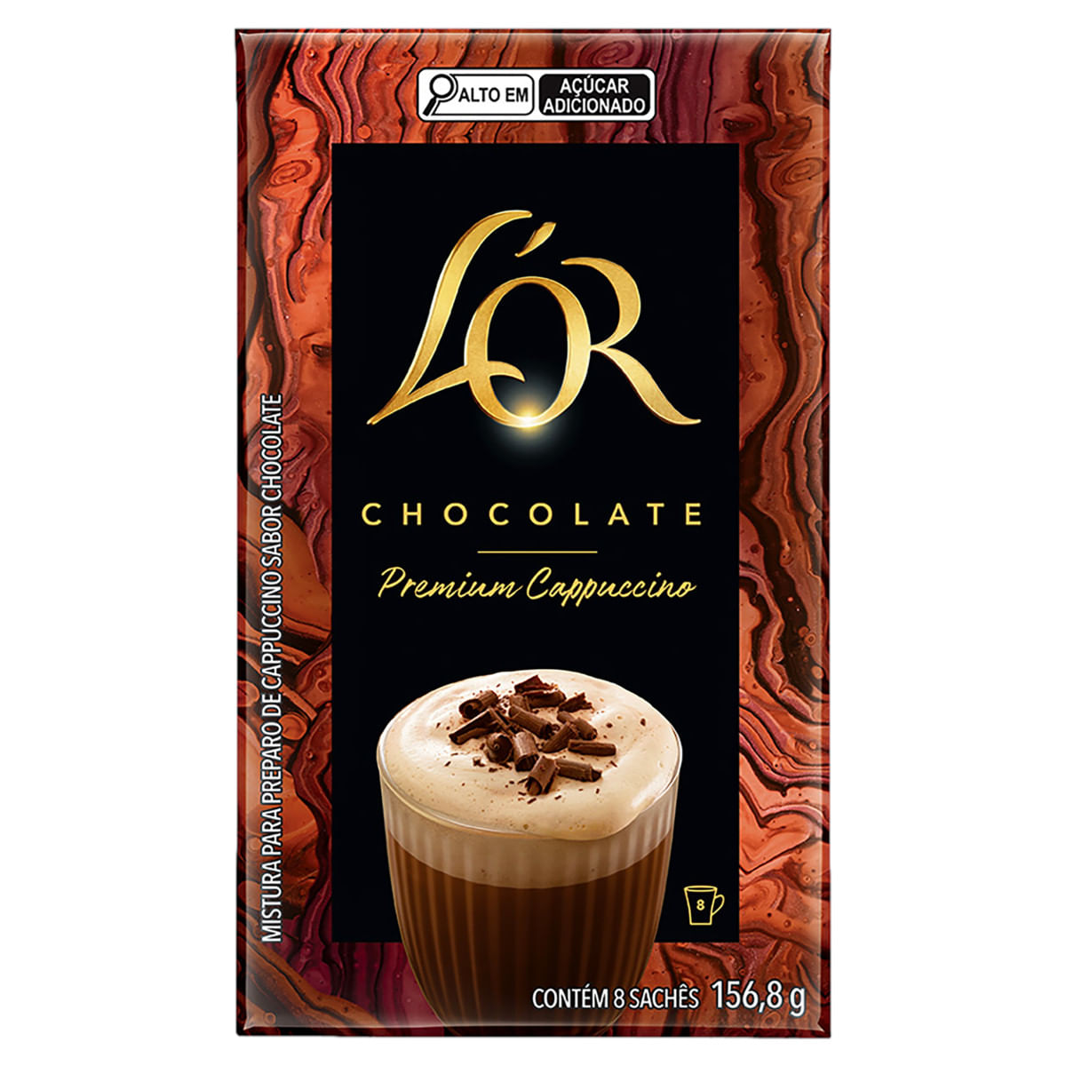 Cappuccino LOR Premium Chocolate 8 Sachês - Angeloni Supermercado