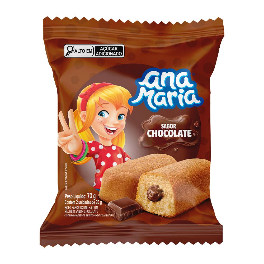 Bolinho ANA MARIA Chocolate 70g - Angeloni Supermercado