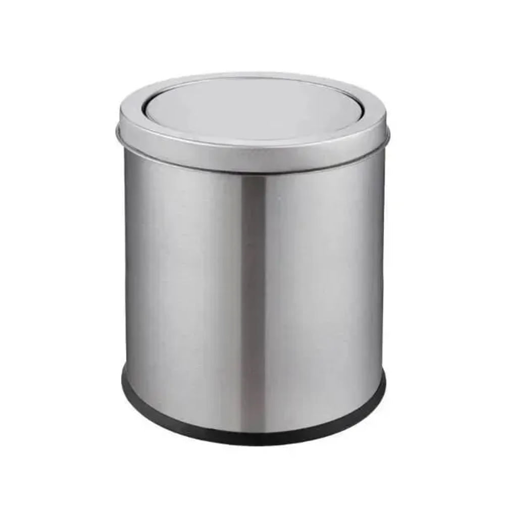 Lixeira Basculante 3L Inox Fosco - A\CASA - Angeloni Supermercado