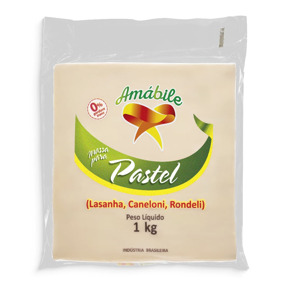 Massa para Pastel AMÁBILE Fresca 1kg - Angeloni Supermercado